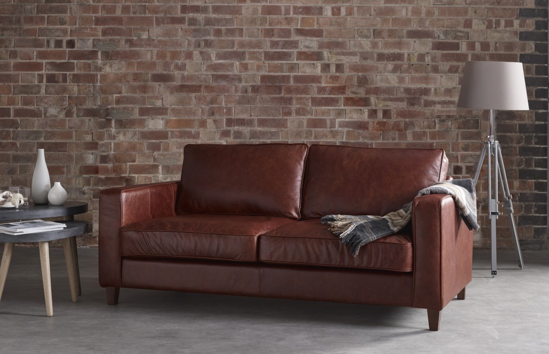 Melrose Compact Leather Sofa | Small Handmade Chesterfield Sofa UK