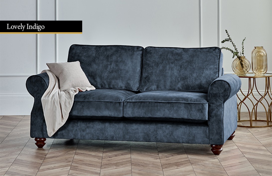 2 Seater | Churchill Fabric Sofa | Handcrafted Traditional Sofas UK